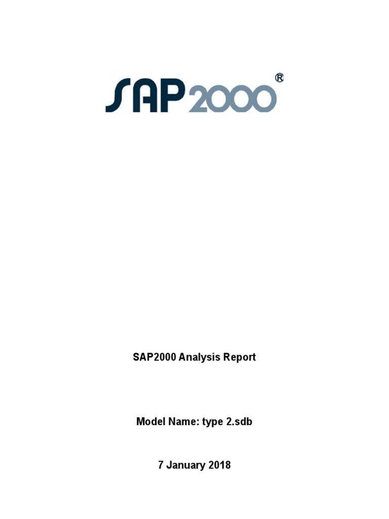 SAP2000 Analysis Report | PDF | Structural Analysis | Screw