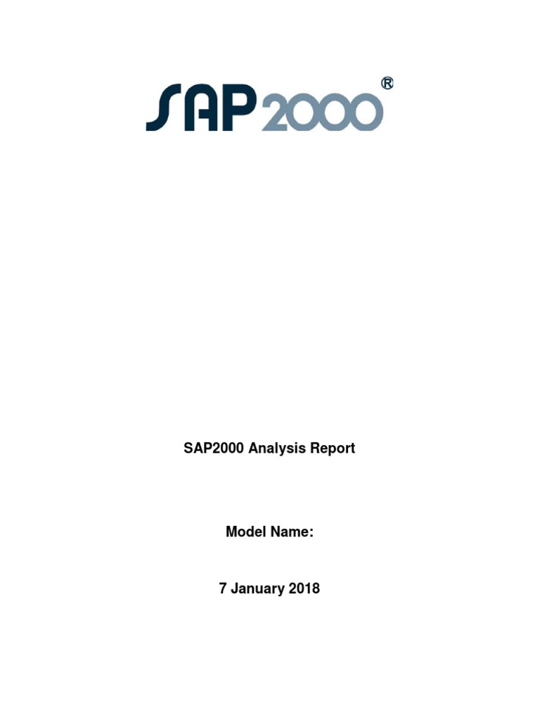 SAP2000 Analysis Report Summary | PDF | Structural Analysis | Finite ...
