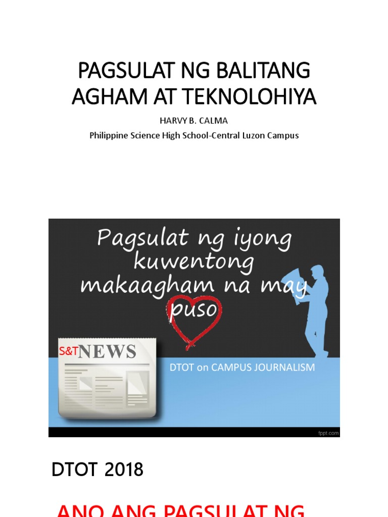 Pagsulat Ng Balitang Agham at Teknolohiya | Nature