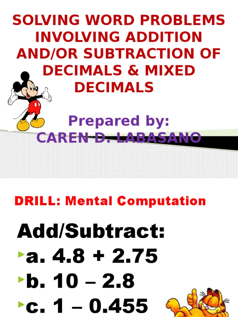 Solving Word Problems Involving Addition and | PDF | Business ...