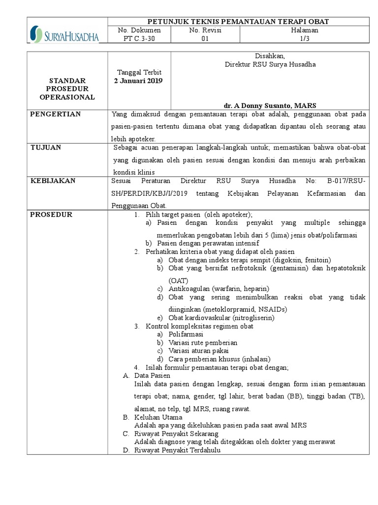 Pemantauan Terapi Obat RSU | PDF | Pengembangan Diri