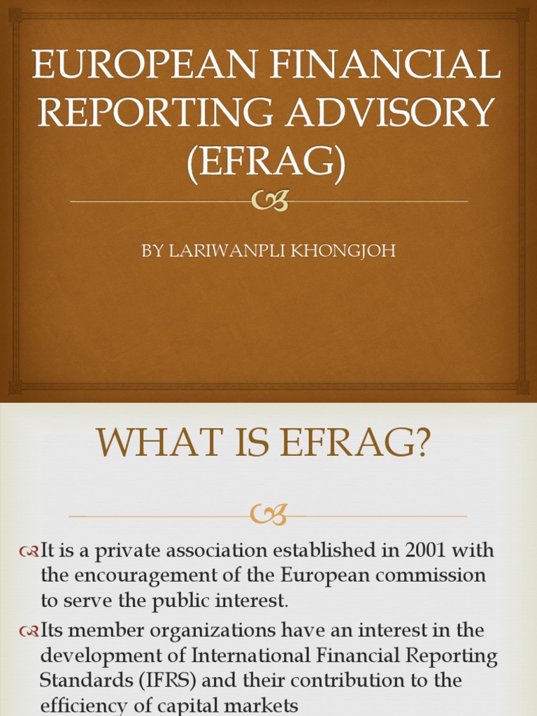 European Financial Reporting Advisory (Efrag) | PDF | International ...