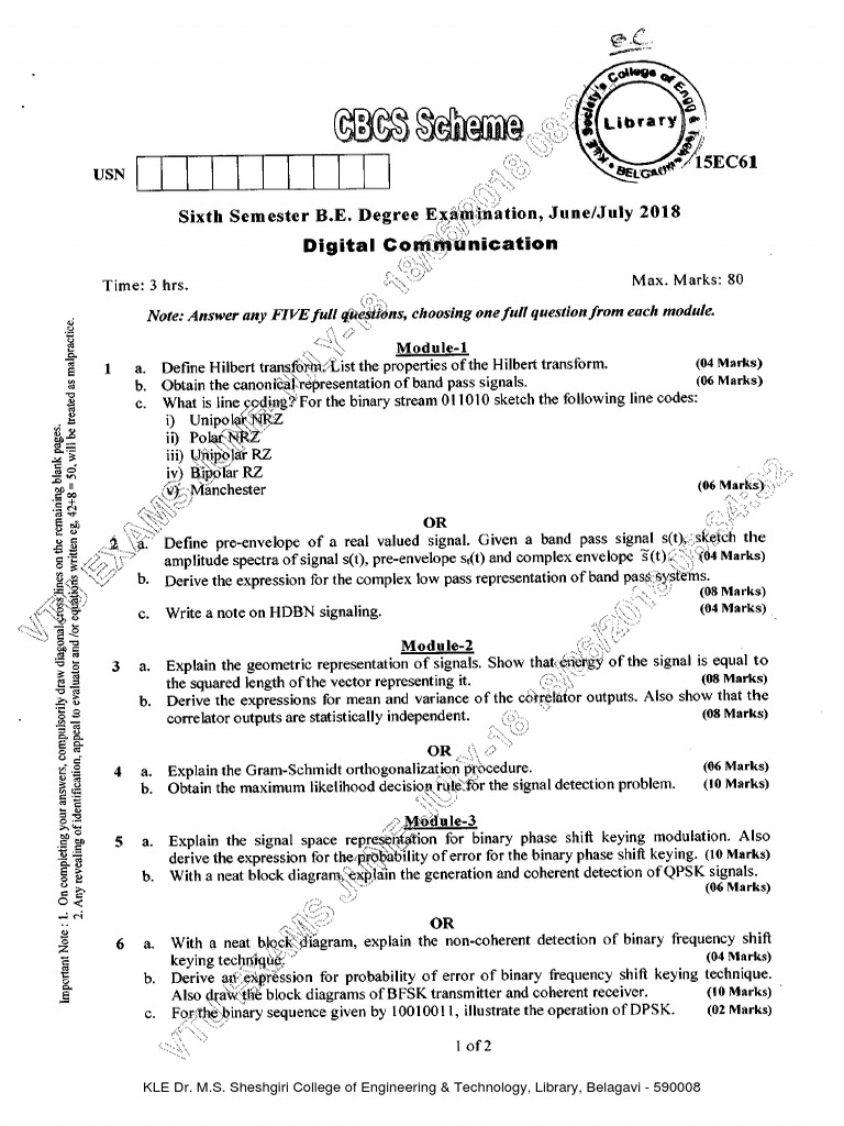 DC Question Paper | PDF