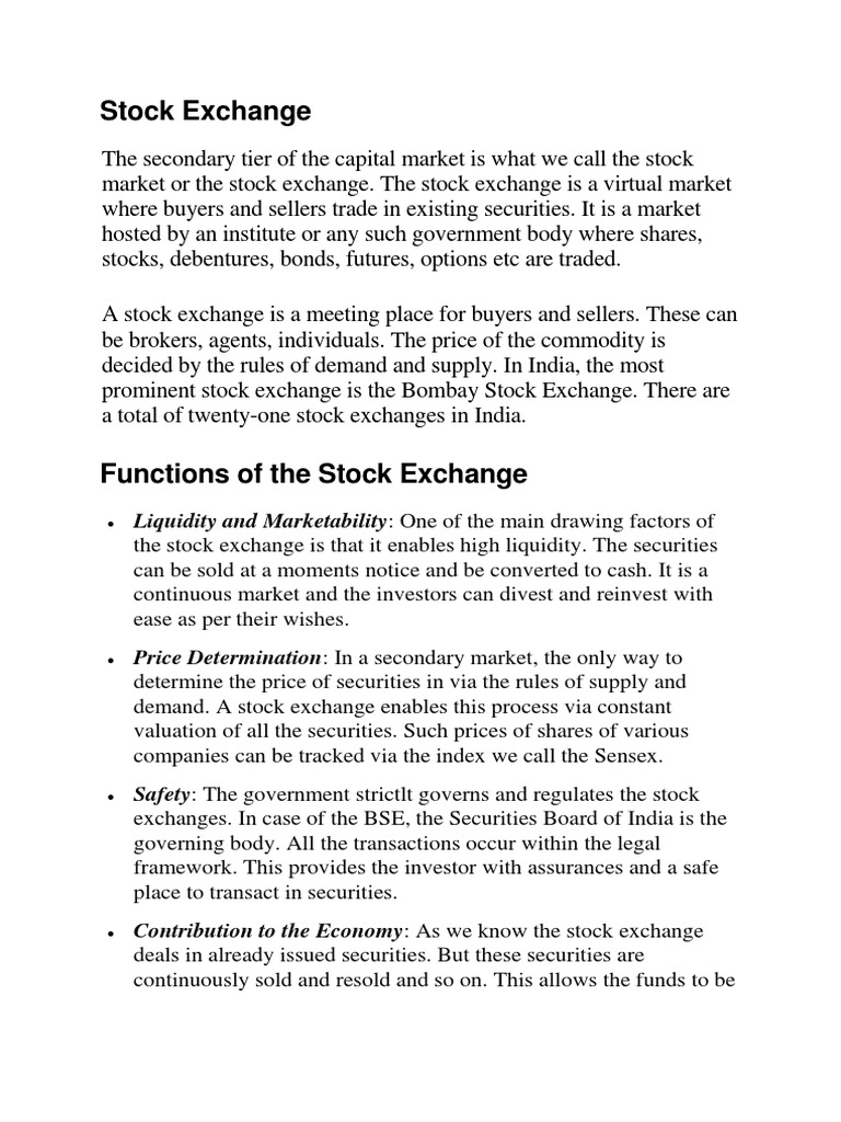 Stock Exchange: Liquidity and Marketability: One of The Main Drawing ...