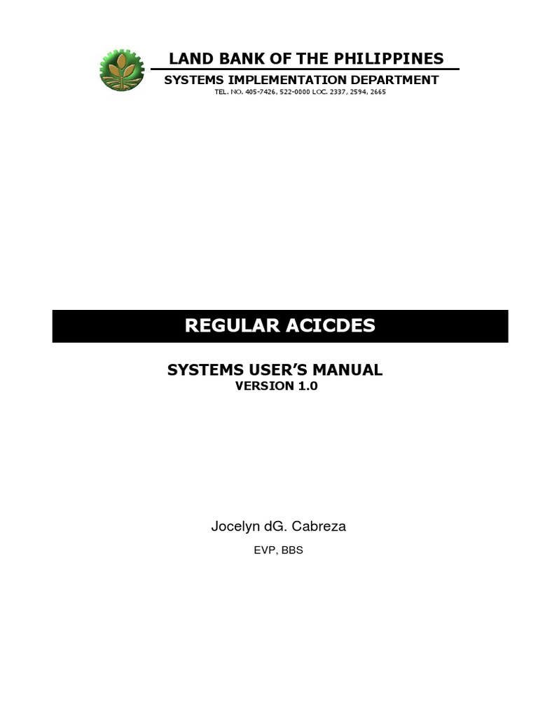 REGACIC User's Manual-FINAL PDF | PDF | Computer File | Password