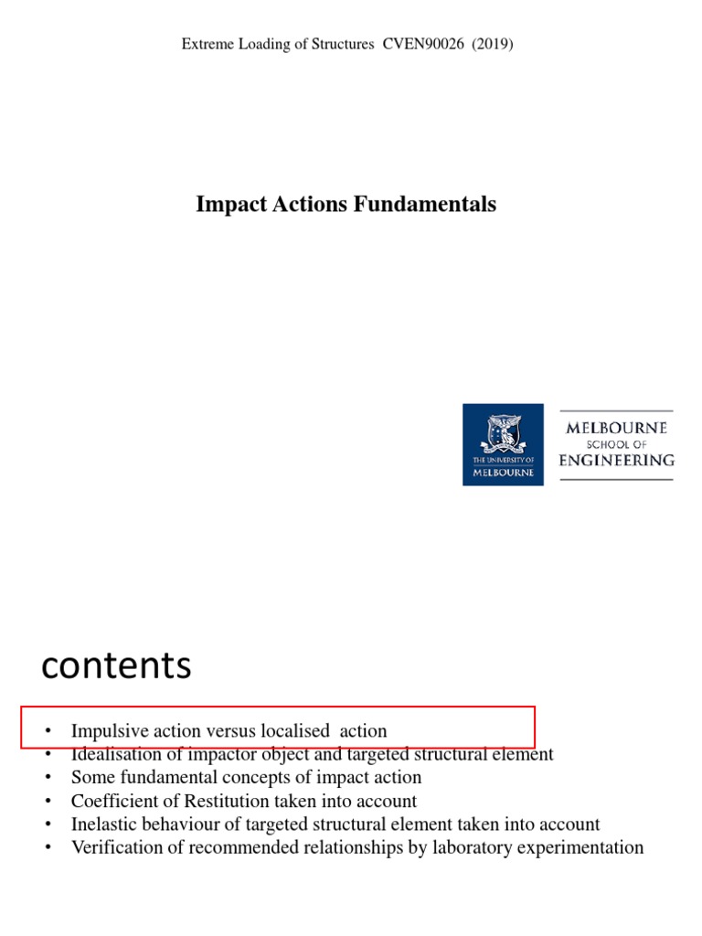 Impact Actions Fundamentals 2019 1 | PDF | Solid Mechanics | Force