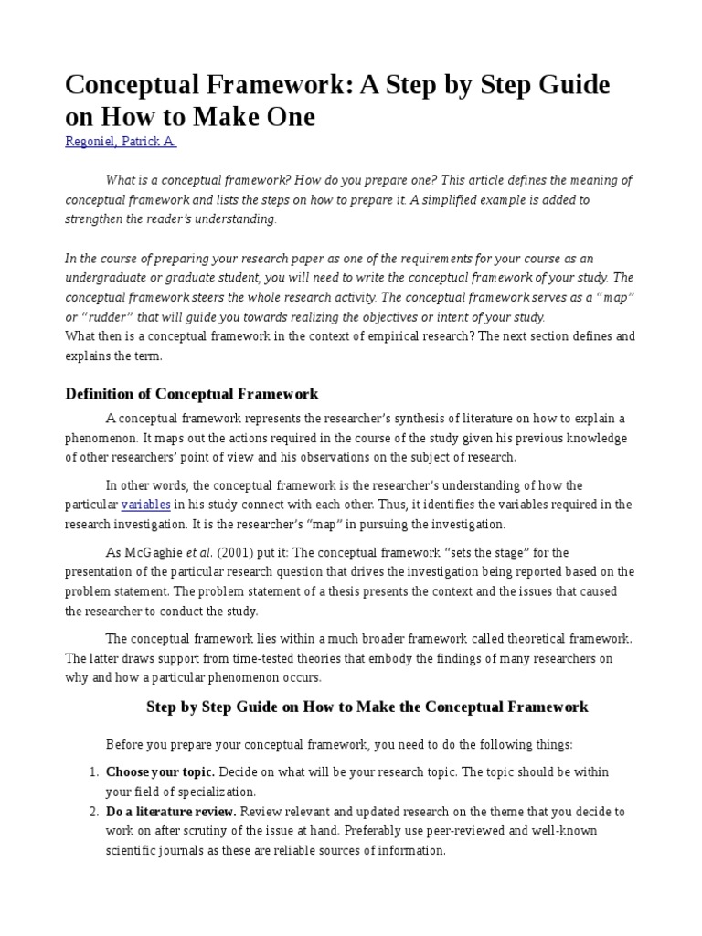 Conceptual Framework: A Step by Step Guide On How To Make One ...