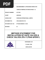Method Statement - Final | PDF | Valve | Actuator