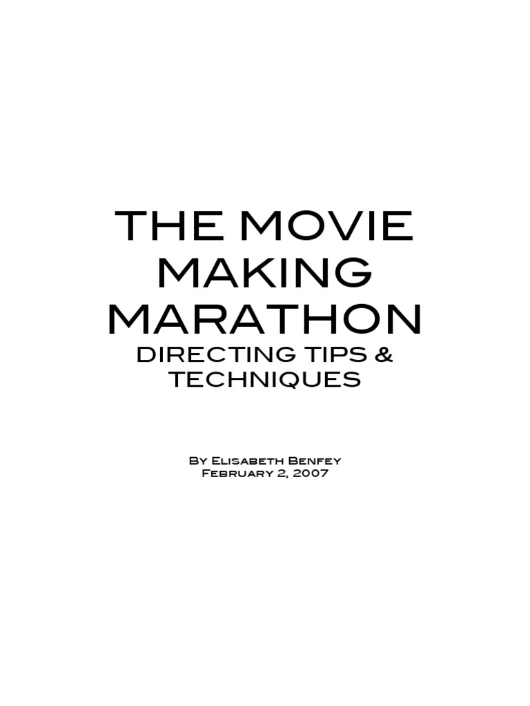 Directing Tips and Techniques | PDF | Film Director | Actor