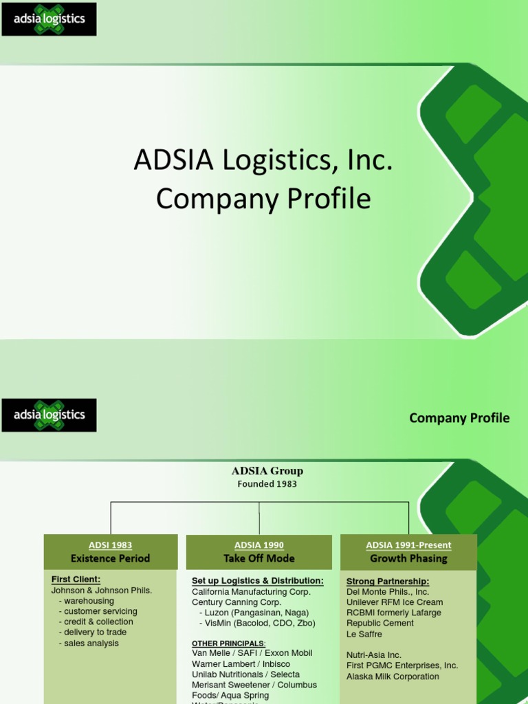ADSIA Logistics, Inc. Company Profile | PDF | Warehouse | Pallet