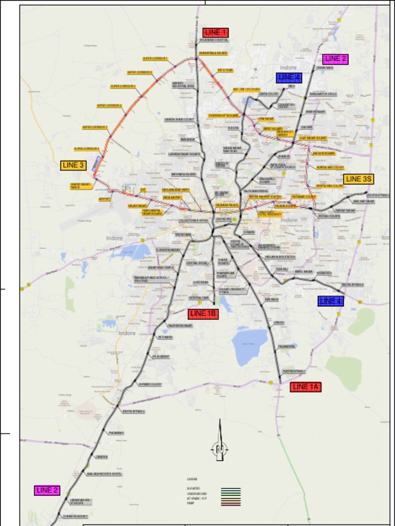 Indore Metro Phase 1 Layout Map | PDF