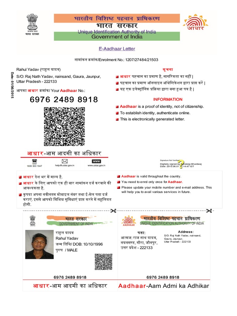 Aadhaar PDF | PDF