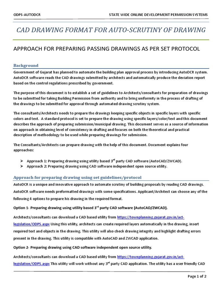 ODPS Drawing Protocol Approach V2 | PDF | Computer Aided Design | Auto Cad