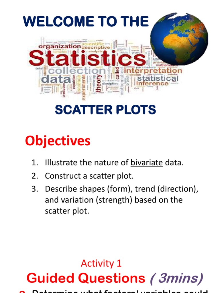 Welcome To The: Scatter Plots | PDF | Scatter Plot | Correlation And ...