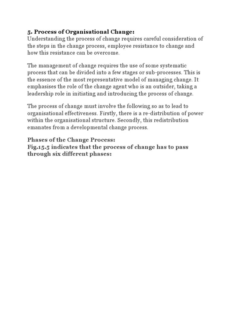 Process of Organisational Change | PDF | Business Cycle | Recession