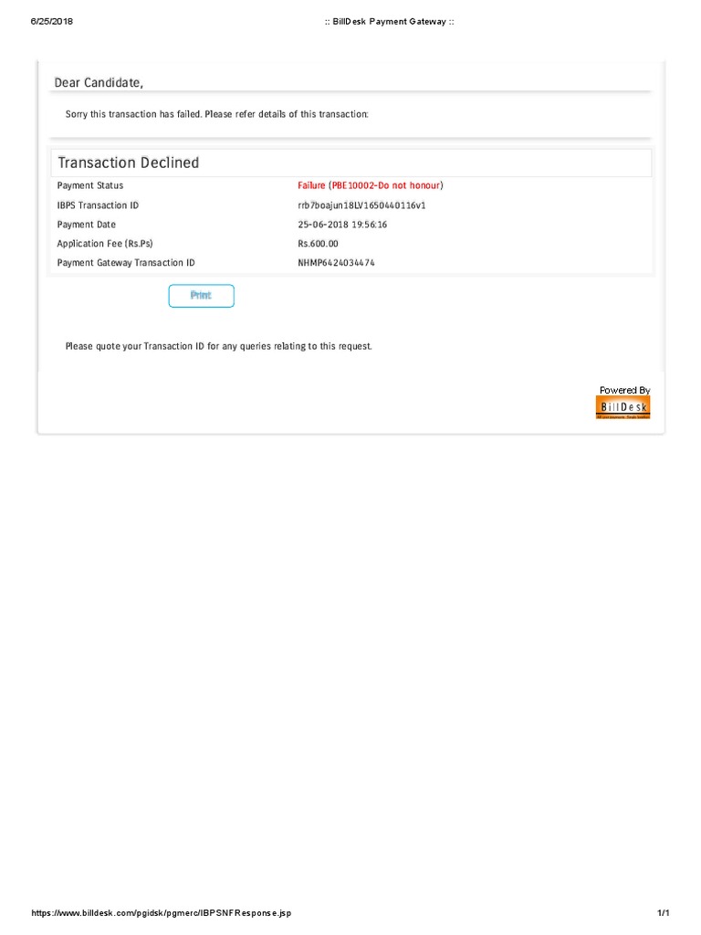 BillDesk Payment Gateway | PDF