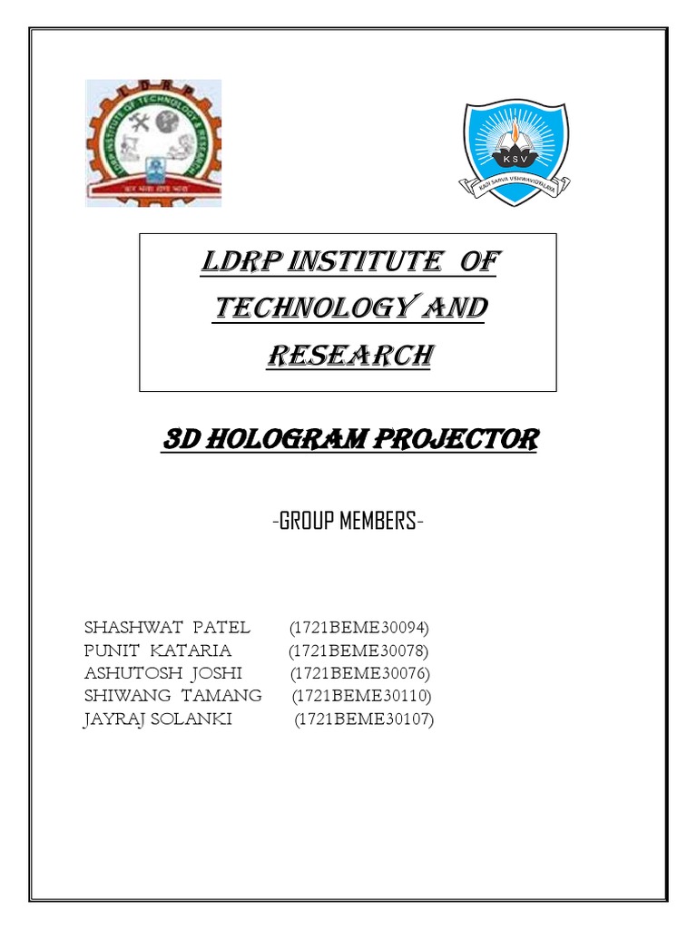 3d Hologram Projector | PDF | Holography | Optics