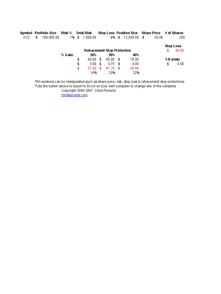 Position Size With Stops | PDF