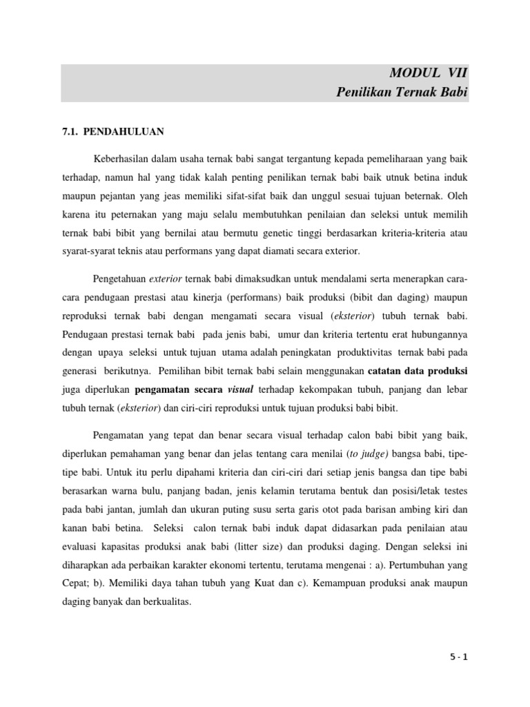 Ciri-Ciri dan Jenis Babi Ternak | PDF