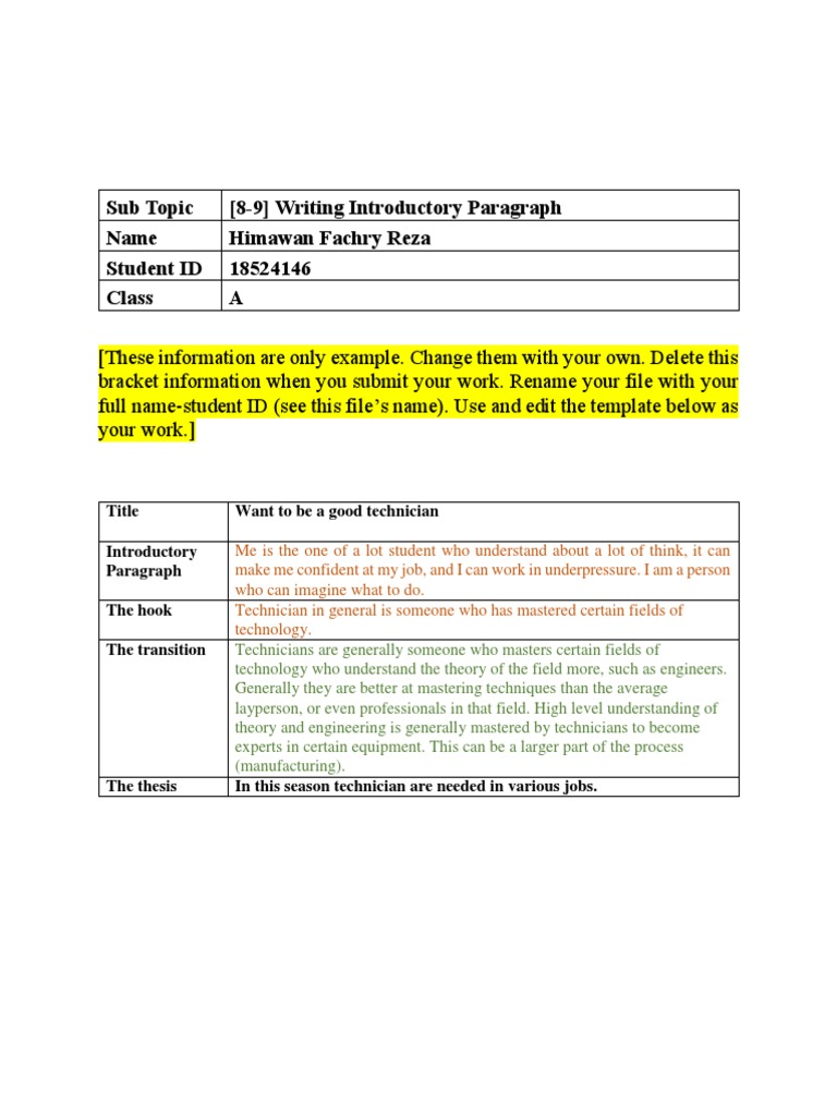 Writing Effective Introductory Paragraphs | PDF