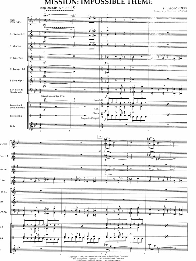 Mission Impossible Score PDF | PDF | Sound | Woodwind Instruments