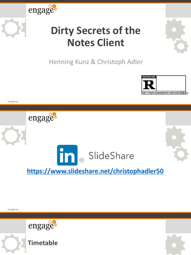 Engage 2019 Workshop - Dirty Secrets of The Notes Client | PDF | Ibm ...