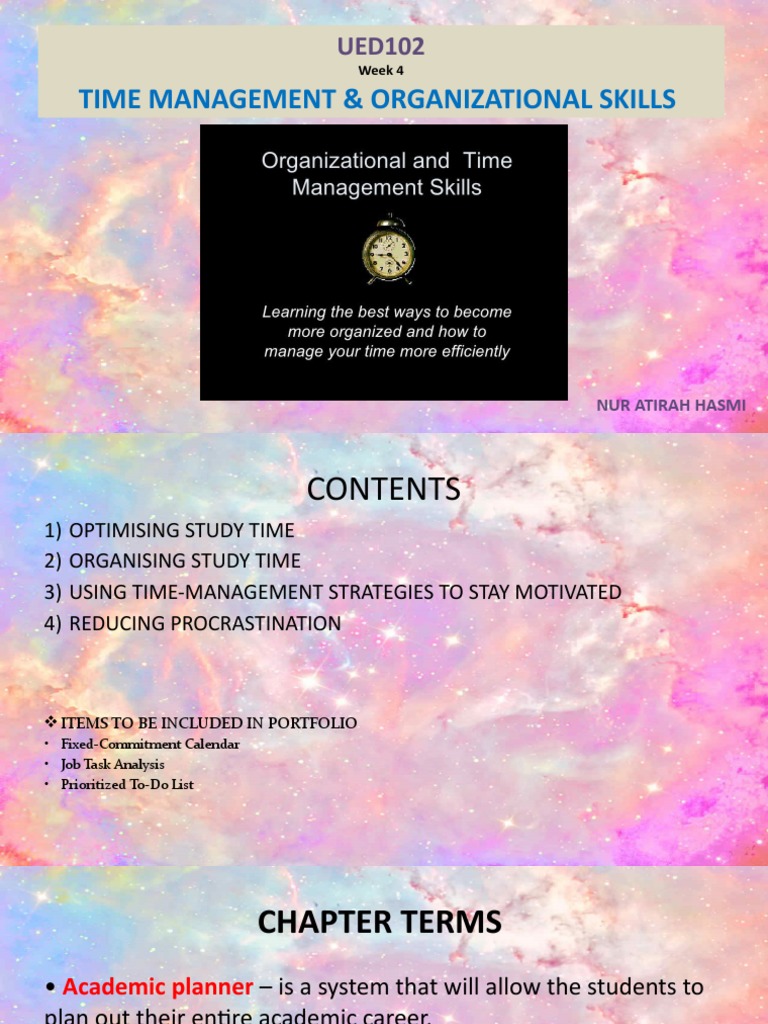 Time Management & Organizational Skills | PDF | Time Management ...