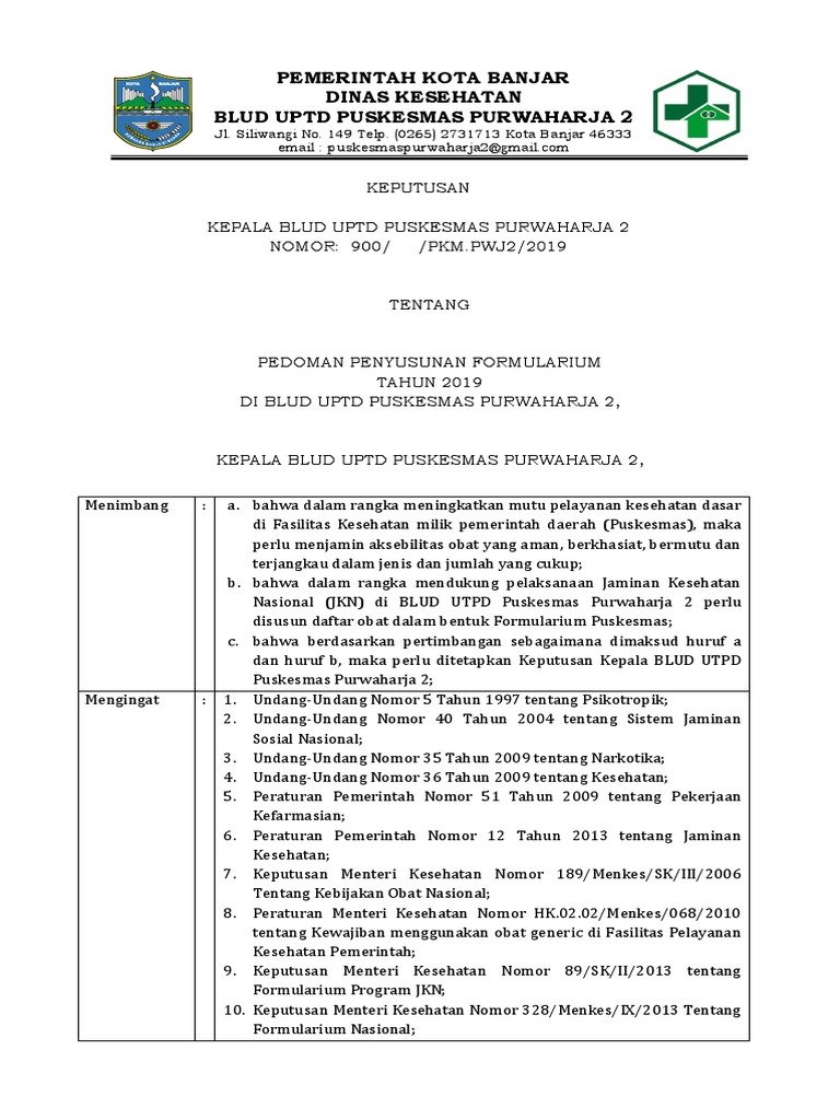 Pedoman Penyusunan Formularium Pdf