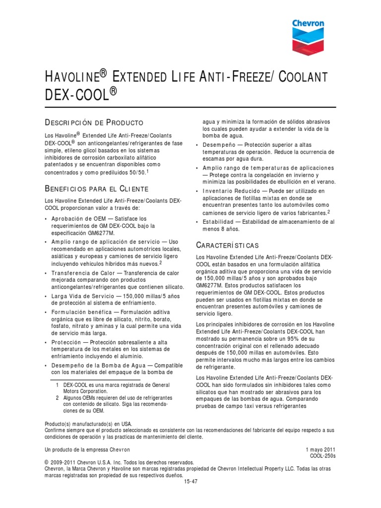 havoline-extended-life-anti-freezecoolant-dex-cool-pdf-aluminio-agua