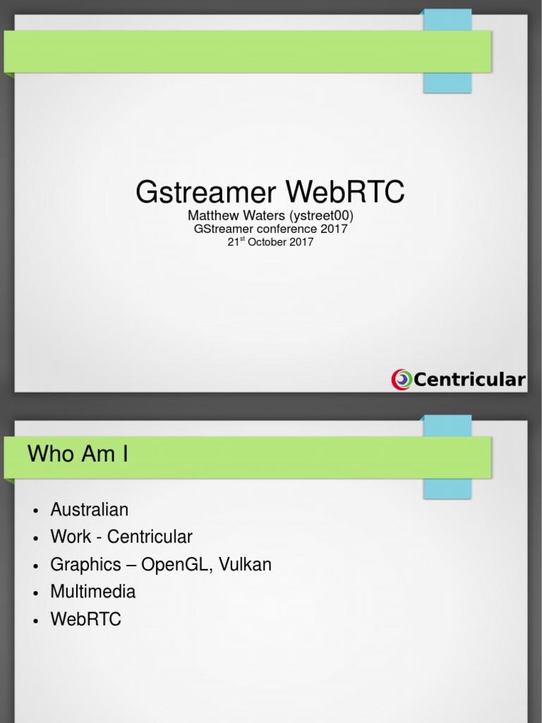 GStreamer WebRTC for Developers | PDF | Codec | Web Gl