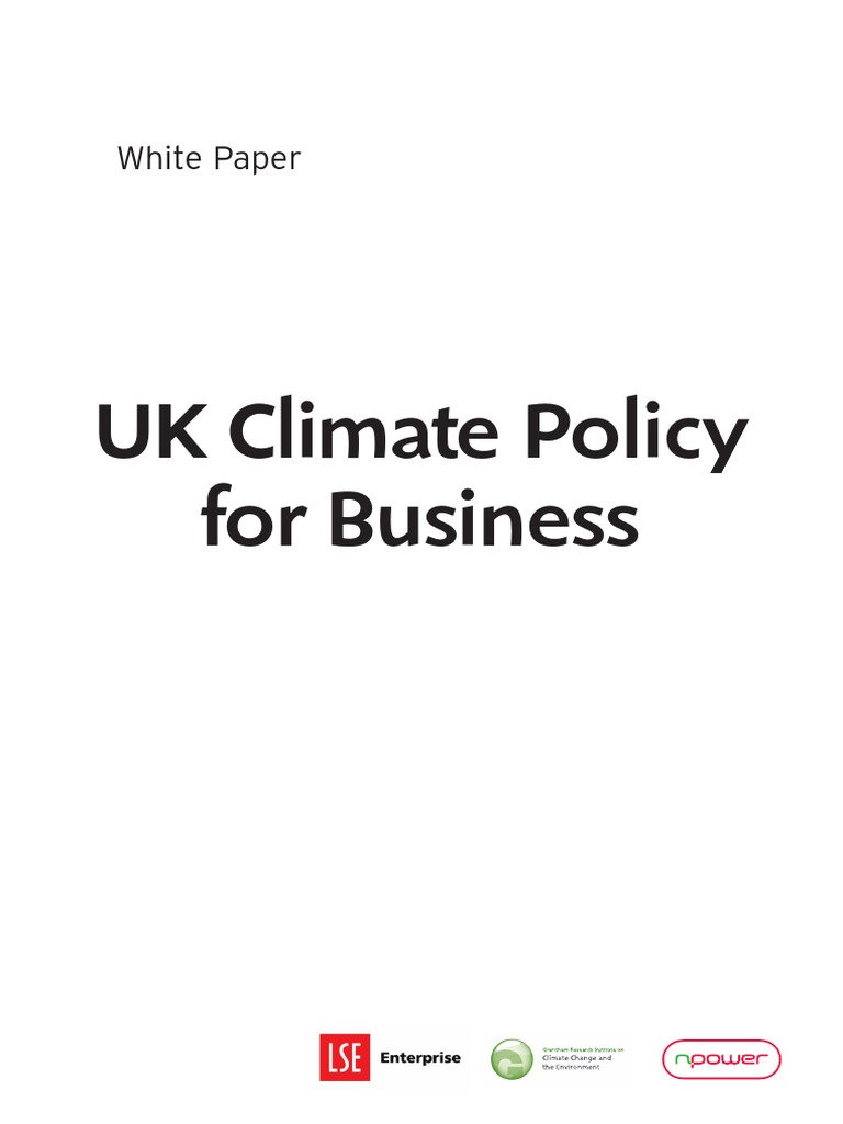 White Paper Uk Climate Policy | PDF | Kyoto Protocol | Greenhouse Gas