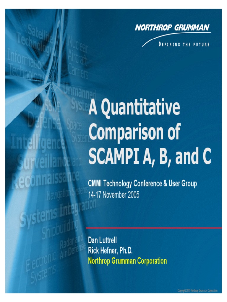 A Quantitative Comparison of Scampi A, B, and C: CMMI Technology ...