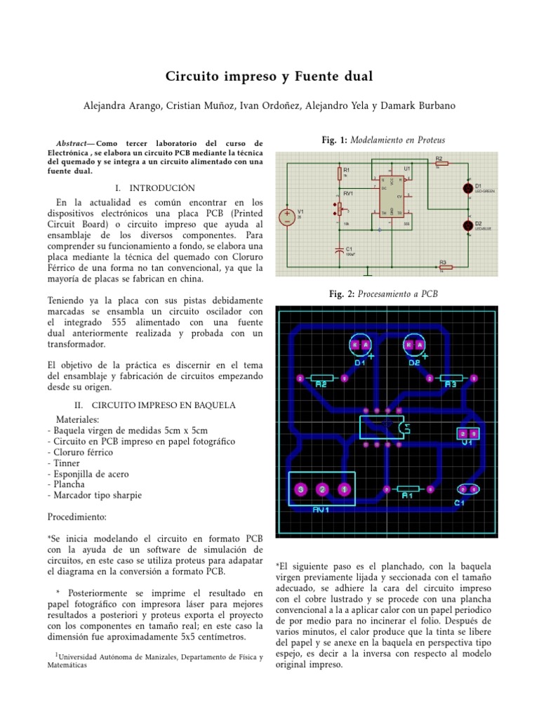 Fuente Dual PCB | PDF | Placa de circuito impreso | Diodo emisor de luz