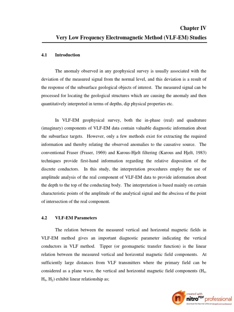 Very Low Frequency Electromagnetic Method (VLF-EM) Studies | PDF | Polarization (Waves ...
