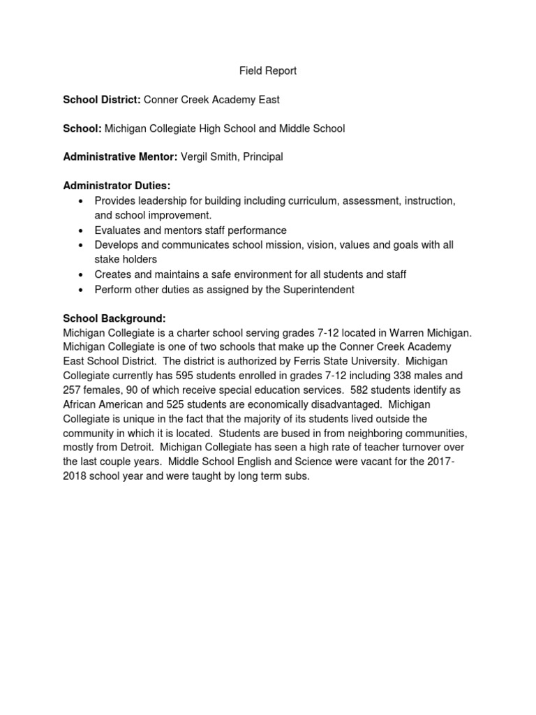Field Report | PDF