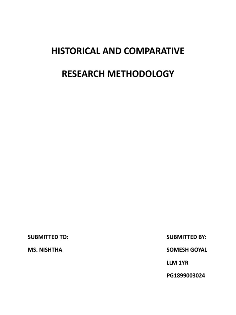 Historical and Comparative Research Methodology | PDF | Social Science ...