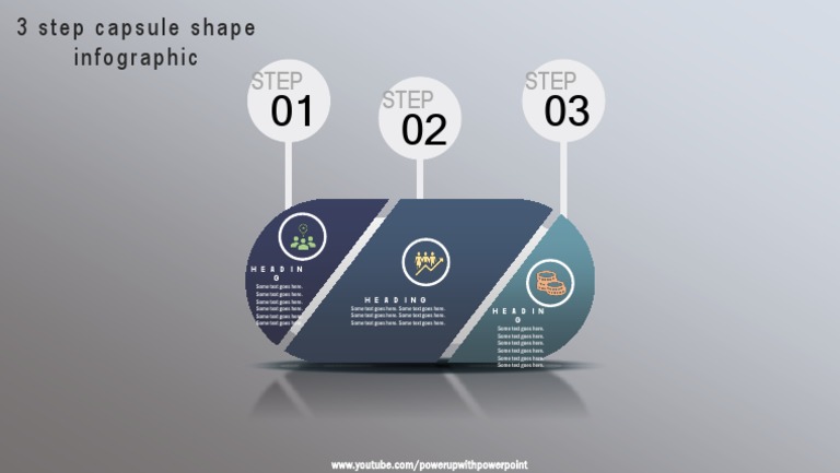 30.create 3 Step CAPSULE Shape Infographic | PDF
