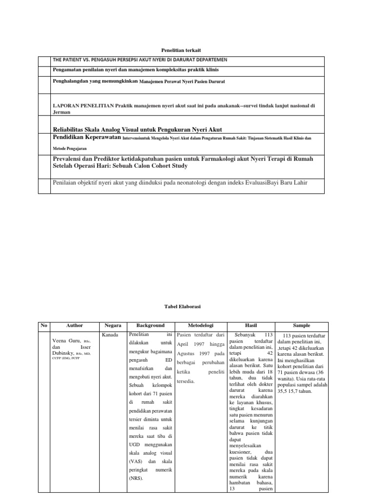 Tabel Elaborasi | PDF