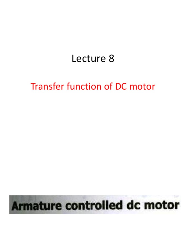 DC Motor Transfer Function Explained | PDF | Computers