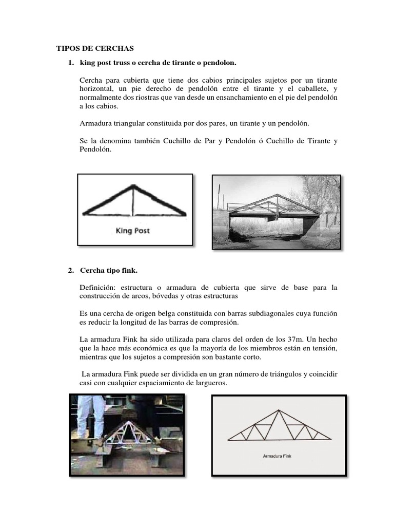 Tipos de Cerchas 1 | PDF | Braguero | Ingeniería mecánica
