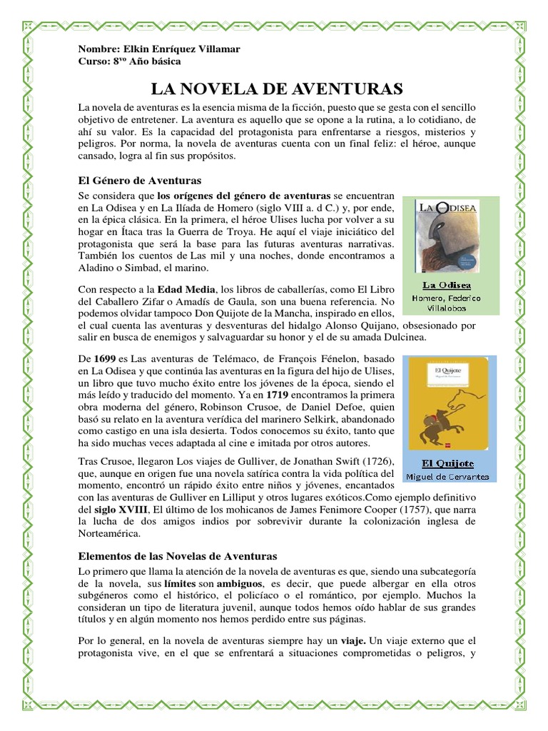 La Novela de Aventuras | PDF | Odiseo | Novelas