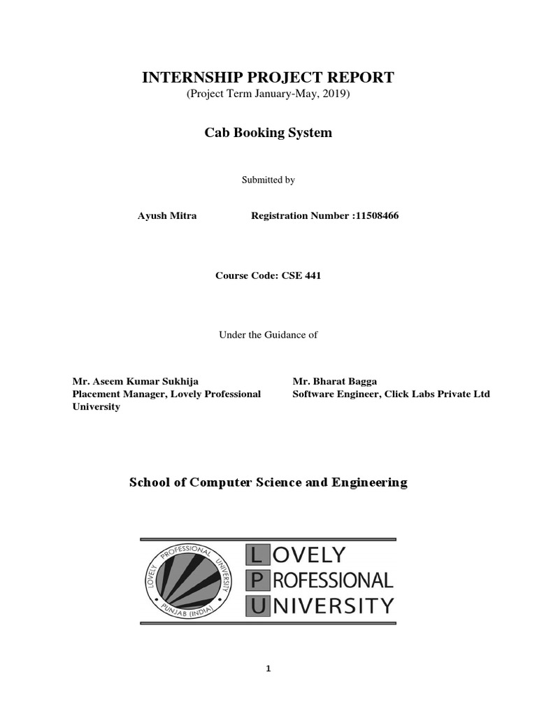 Online Cab Booking System Project Report | PDF | Software Testing ...