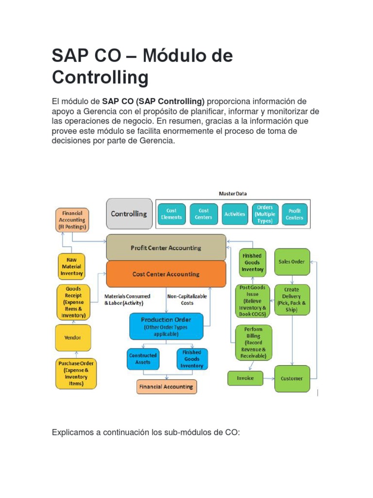 SAP CO: Guía para Gerencia Empresarial | PDF | Beneficio (economía ...