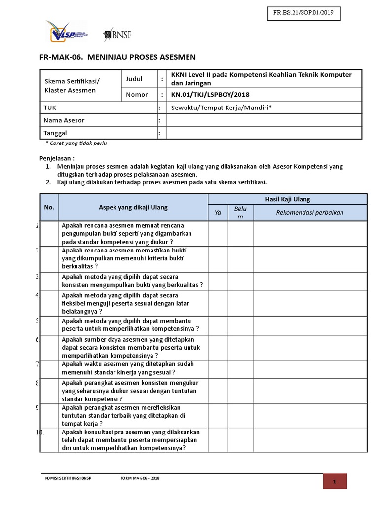Form Mak 06-2019 | PDF