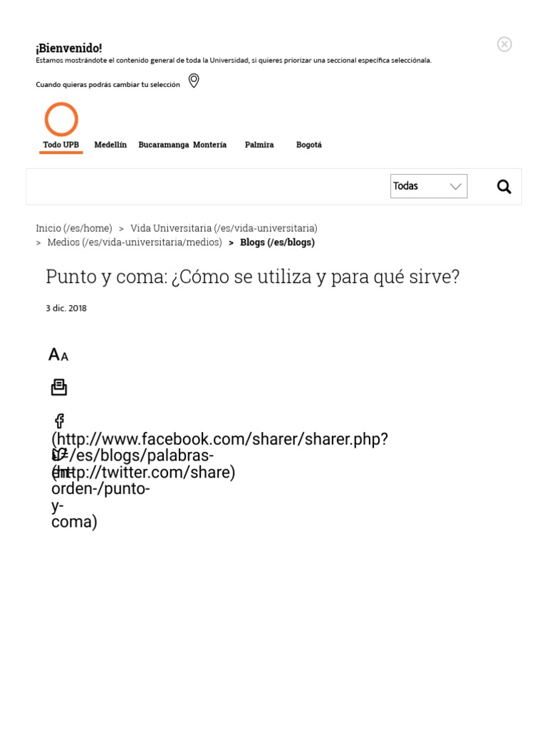 Punto y Coma - Definiciones y Usos Correctos - UPB PDF | PDF | Coma ...