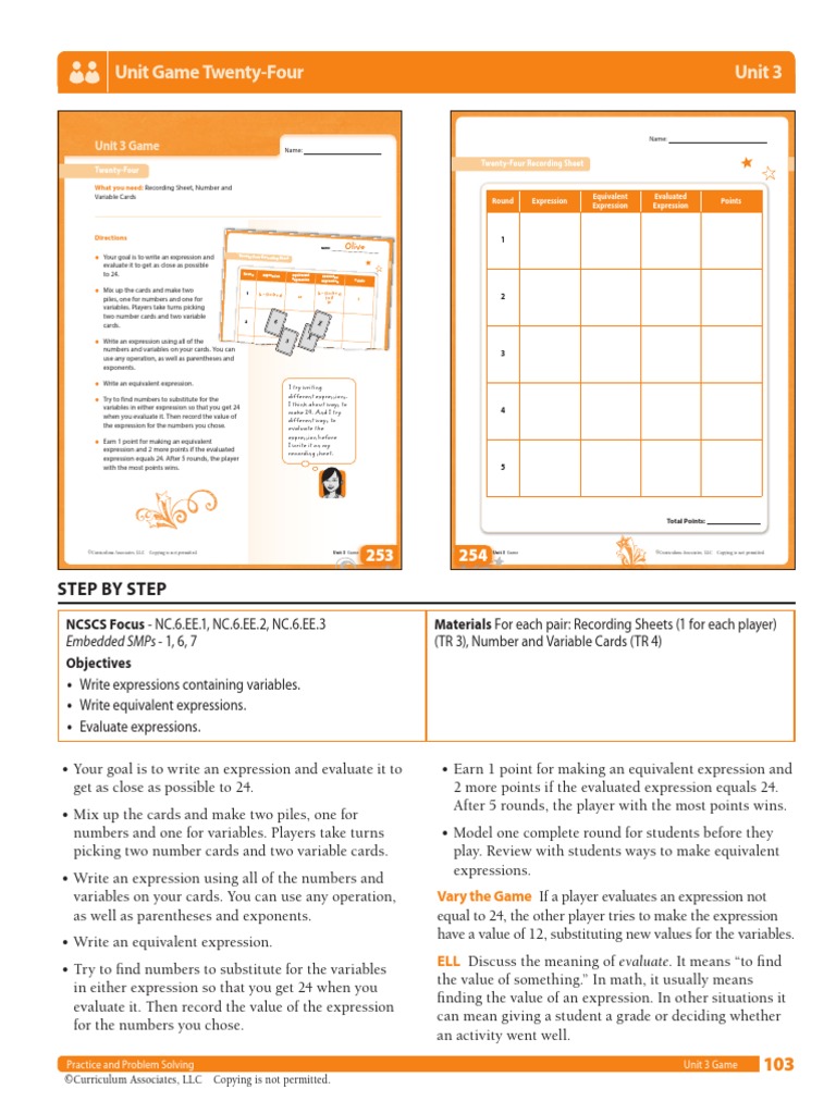 Write And Solve Equations Iready