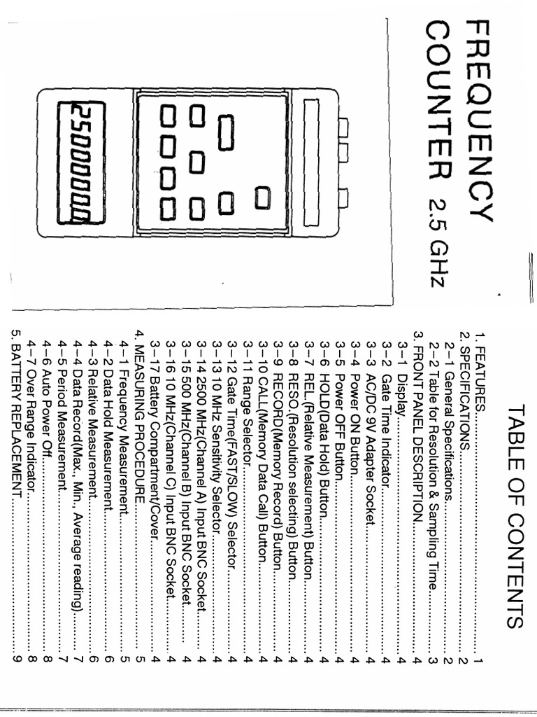 FC-2500 Instruction and Service Manual | PDF
