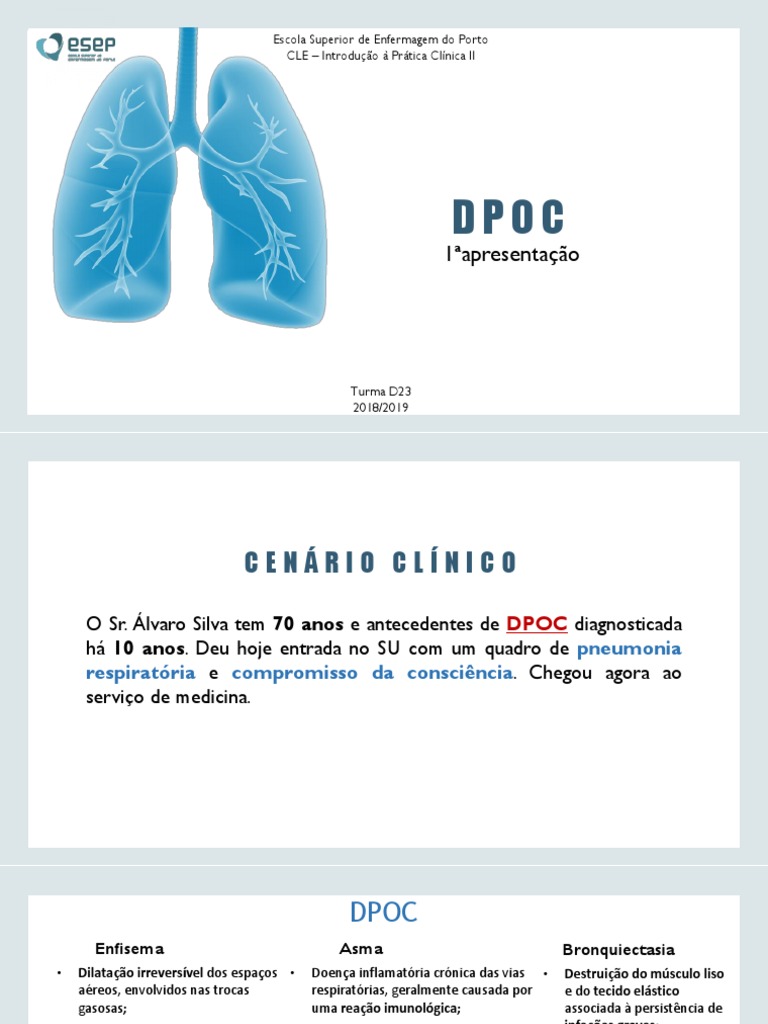 DPOC | PDF | Doença de obstrução pulmonar crônica | Bronquite