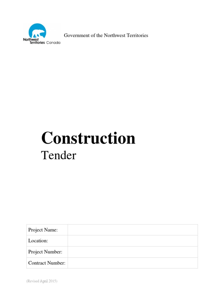 Construction Tender Document | PDF | General Contractor | Mail