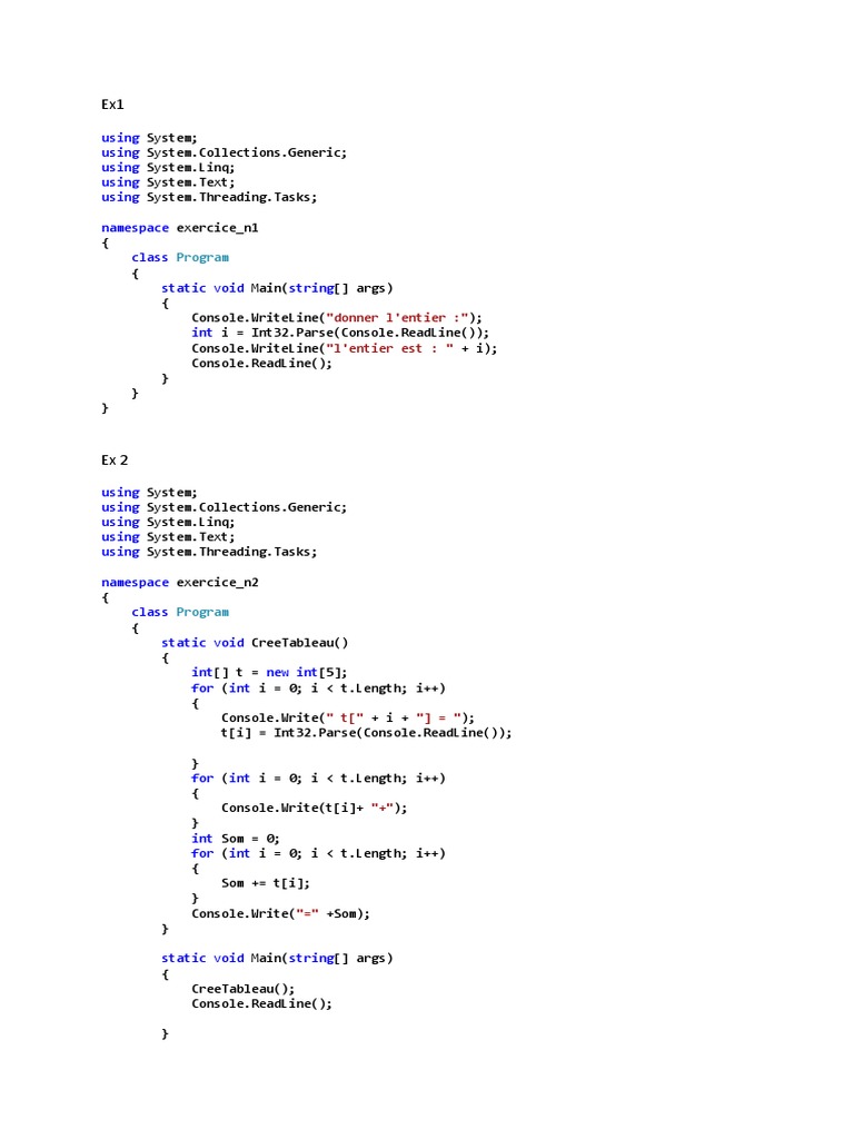 Using Using Using Using Using Namespace Class Static Void String | PDF | Formalism (Deductive ...